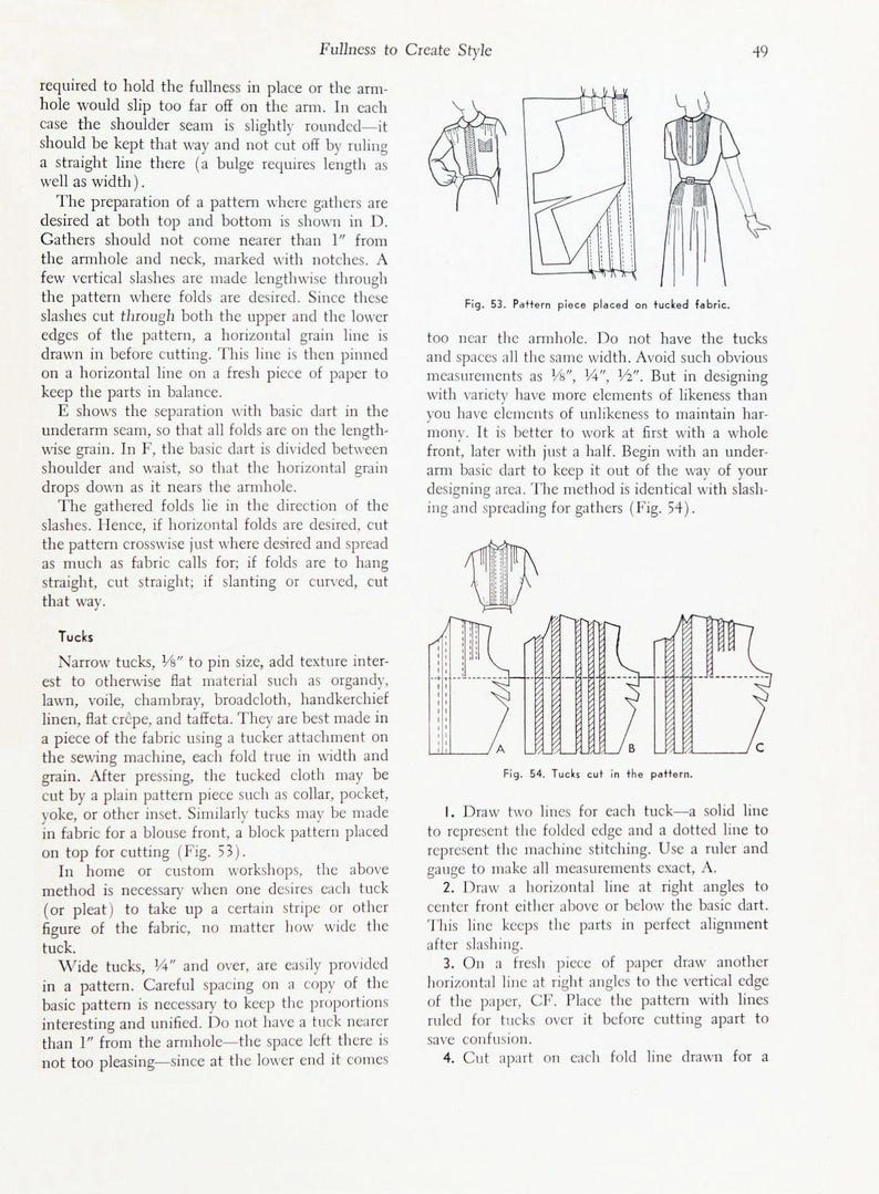 PDF; Vintage Flat Pattern; Practical Dress Design; Fitting and Pattern ...
