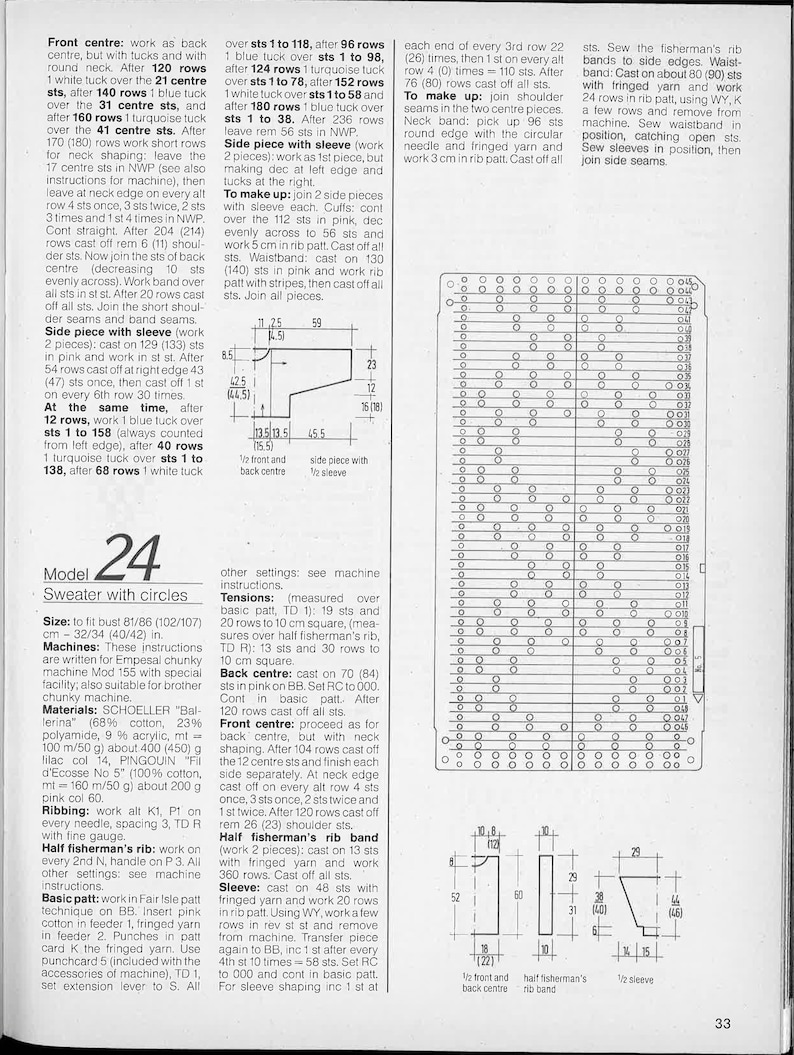 30 Machine Knitting Patterns Machine Knitting Design Machine - Etsy UK