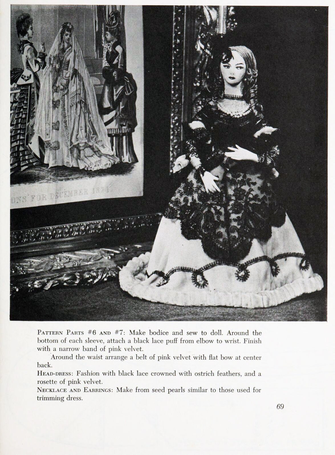 Vintage Doll Clothes Patterns Costume History Miniature Craft Patterns ...