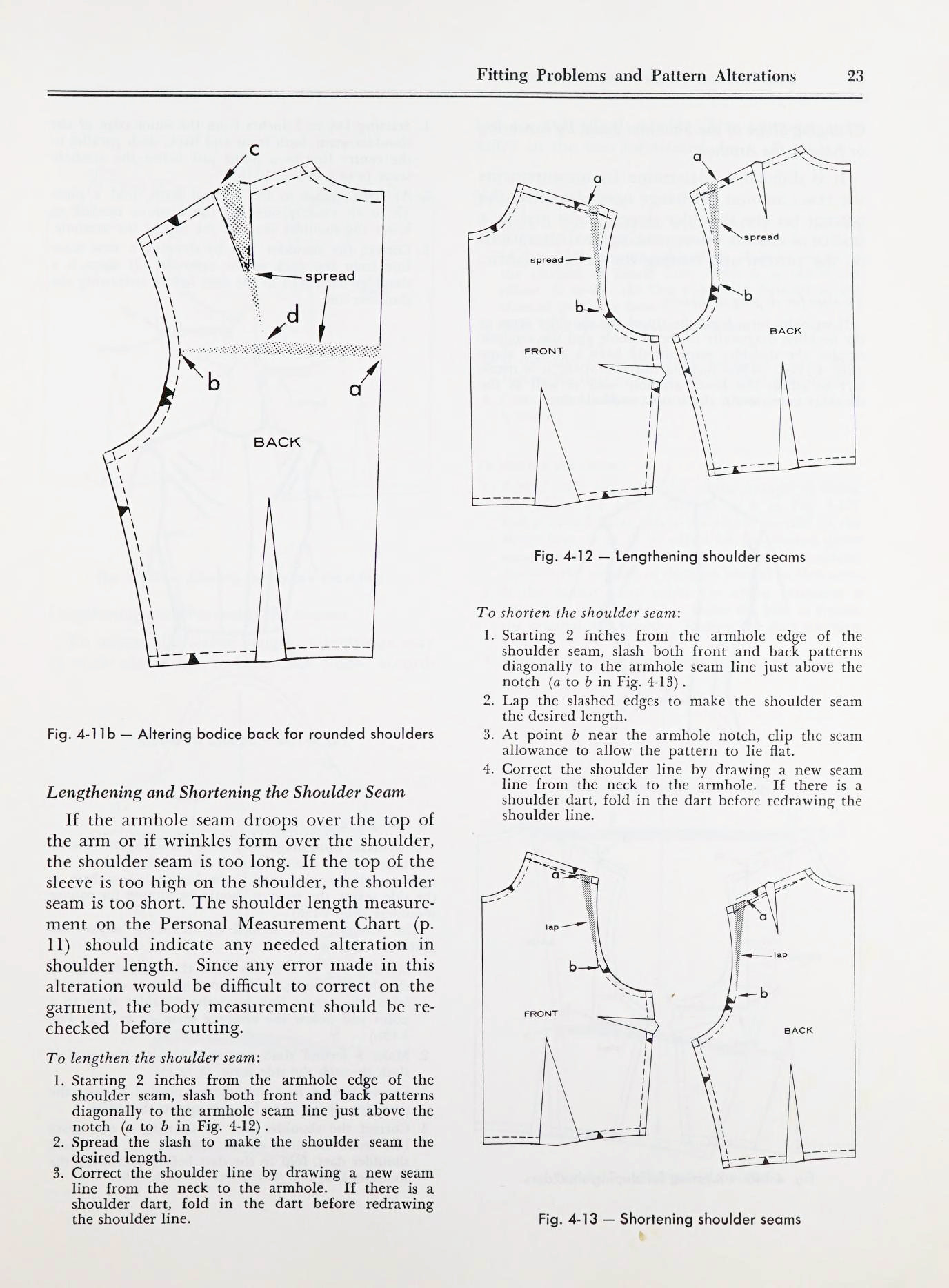 Vintage Dressmaking Fitting Problems and Pattern Alterations Unit ...