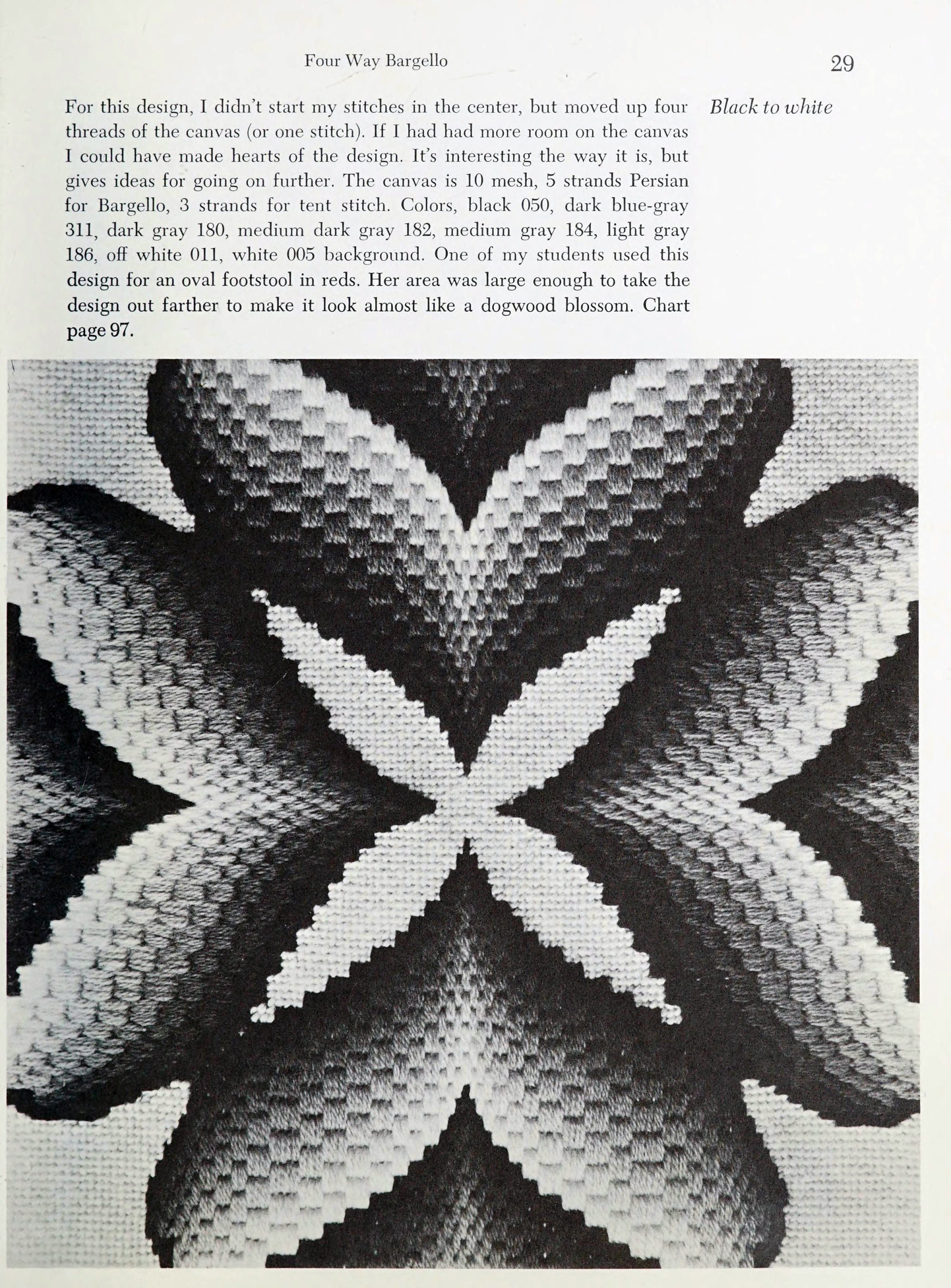 PDF, Vintage Bargello Patterns; Bargello Designs; Bargello Stitch; Four ...