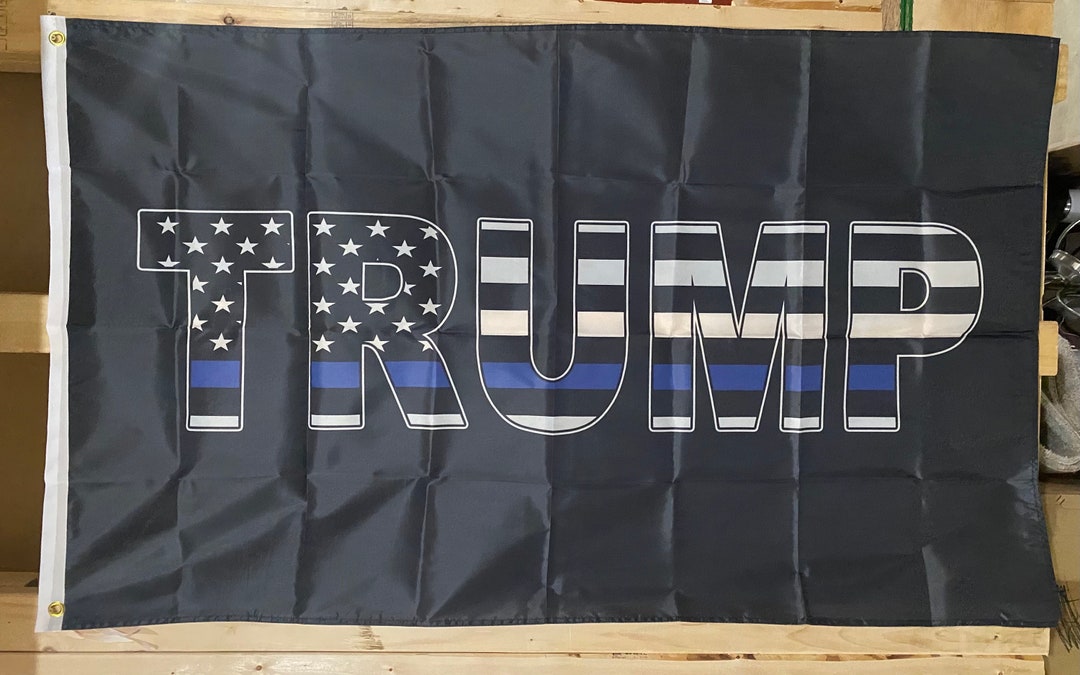 Donald Trump Maga Flag FREE USA SHIP Police Thin Blue Line President ...