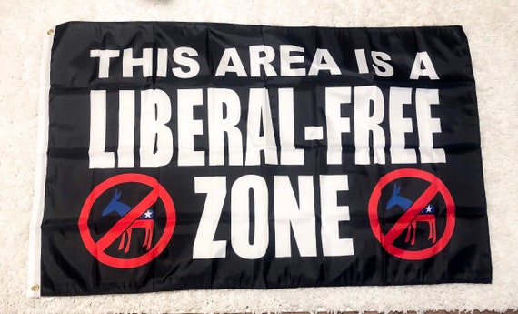 Flag. 3x5. Liberal Free Zone Funny Sign Banner Poster | Etsy