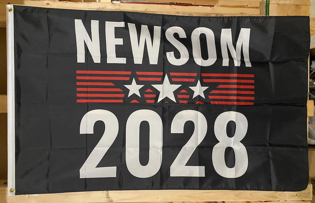 Gavin Newsom 2028 Flag FREE USA SHIPPING President Cali Election Vote ...