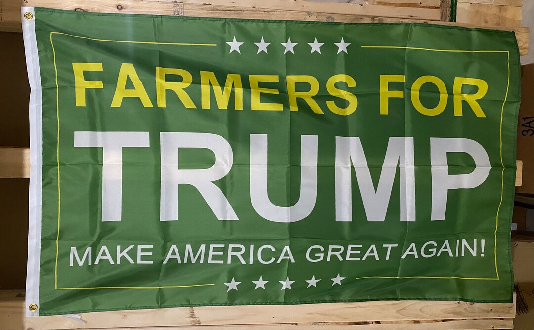Farmers for Donald Trump Flag FREE USA SHIP President Republican Maga ...