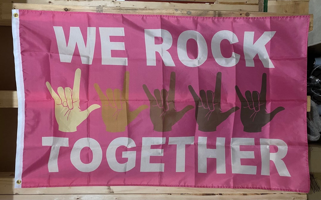 We Rock Together Flag FREE SHIPPING Equality Race Religion Human Rights ...