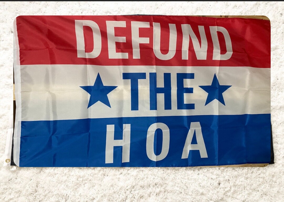 Defund the Hoa Flag Home Owners Suburbs Man Cave Funny Beer Freedom ...