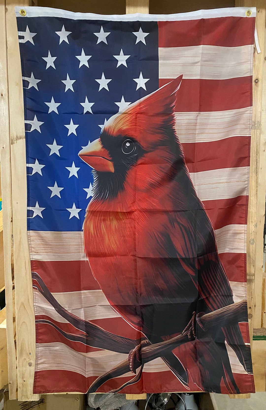 American Cardinal Flag FREE USA SHIP Birds Nature Faith Religion Prayer ...