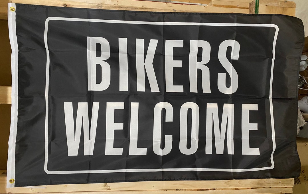 Bikers Welcome Flag FREE USA SHIPPING Harley-davison Bike Week Victory ...
