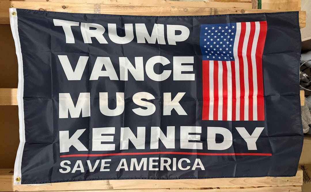 Donald Trump Vance Musk Kennedy Jr Flag FREE Usa SHIP President ...