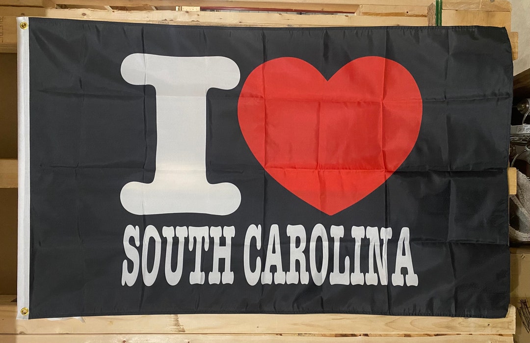I Love South Carolina Flag FREE Usa SHIP Heart Unfinished Business ...