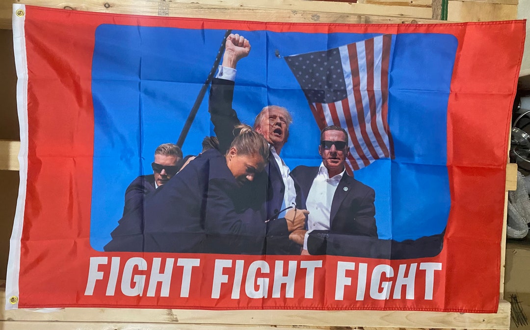 Donald Trump Assassination Attempt 2024 Flag FREE USA SHIP Fight Maga ...