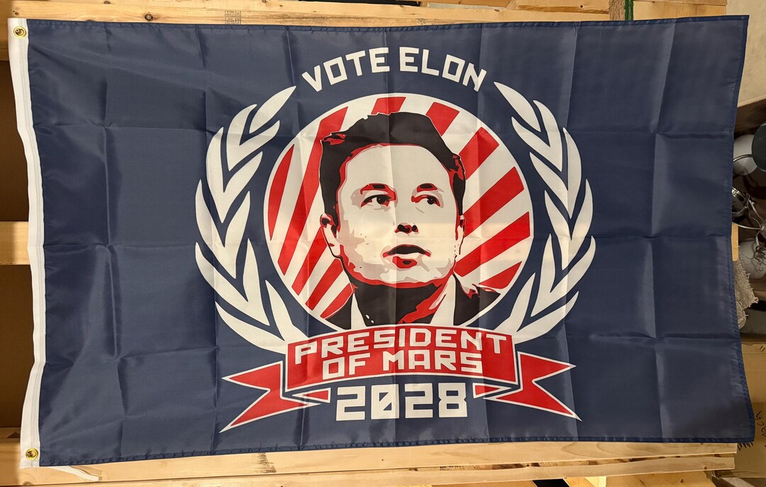 Elon Musk 2028 Flag FREE USA SHIP Maga Free Speech X Space Mars Donald ...