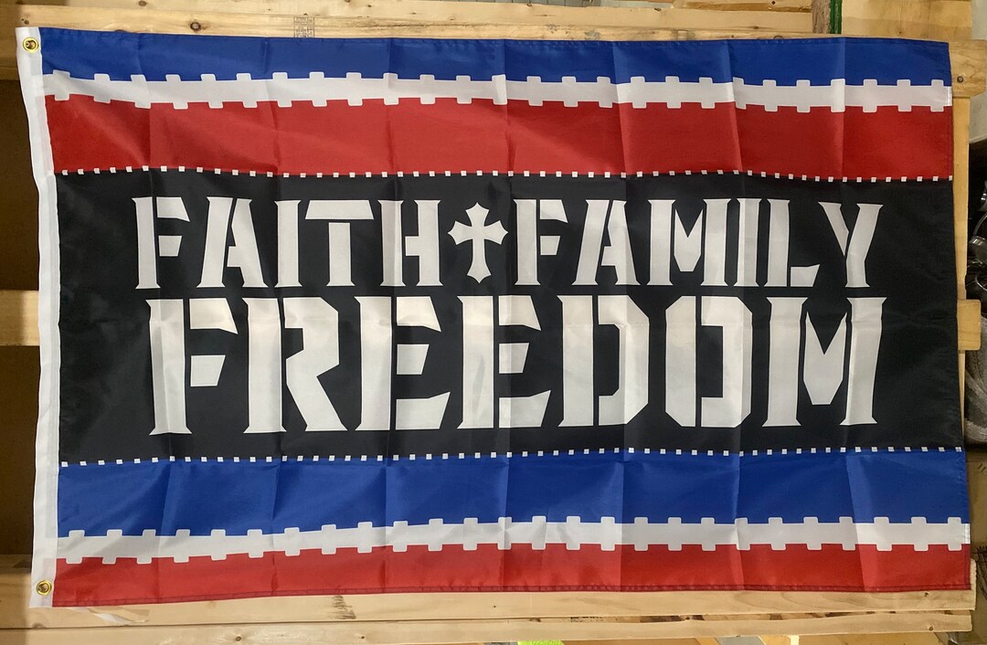Faith Family Freedom Flag FREE USA SHIP Jesus Christ Religion Pray God ...