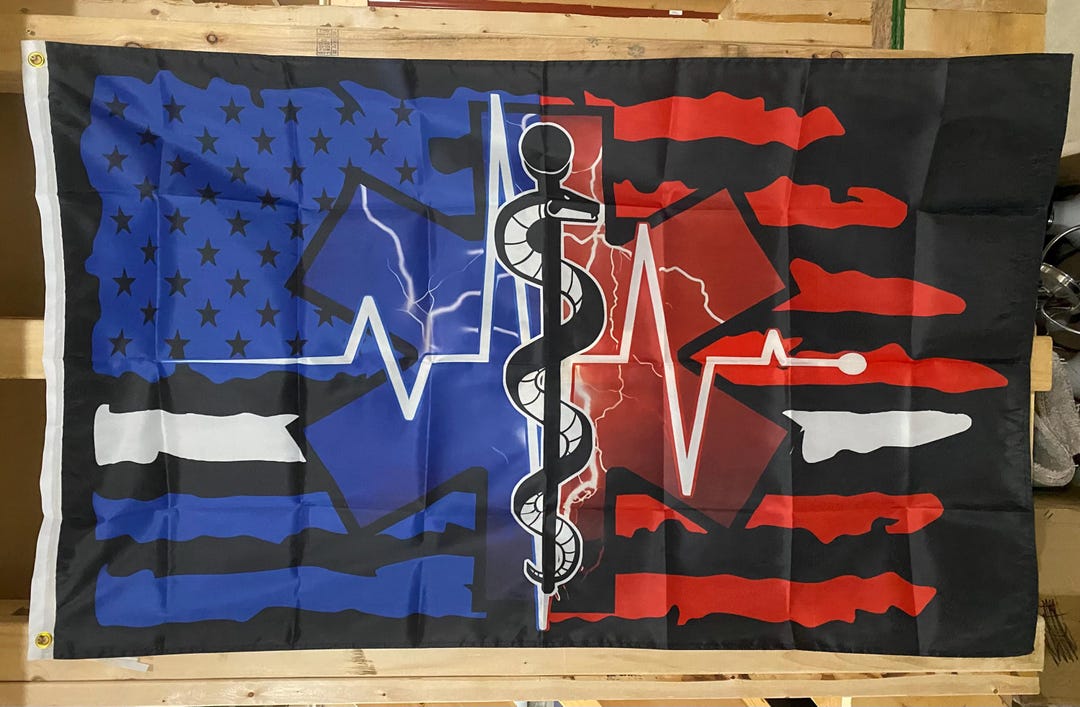 EMS Paramedic First Responder Flag FREE Usa SHIP Hero Save Lives 9/11 ...