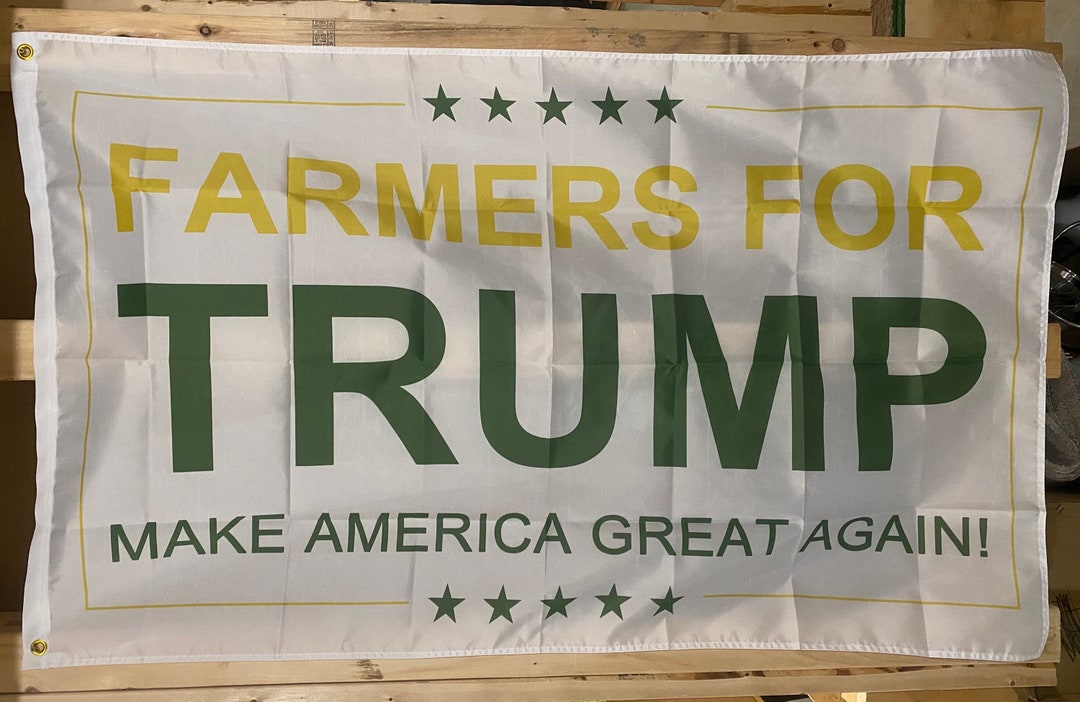 Donald Trump Flag FREE USA SHIP Farmers for Trump President Republican ...