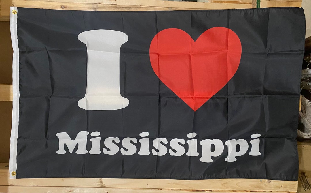 I Love Mississippi Flag FREE Usa SHIP Heart Unfinished Business Champs ...
