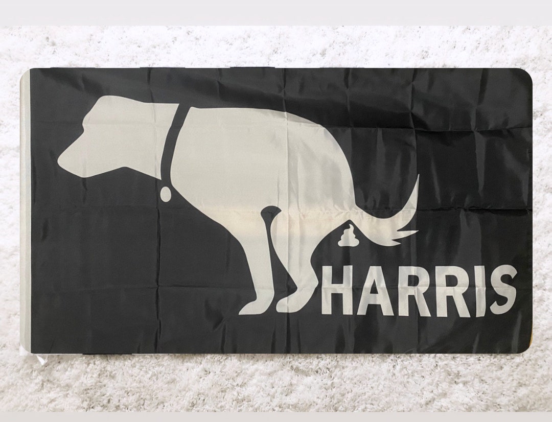 Dog Poop on Kamala Harris Flag Donald Trump President Election 2024 ...