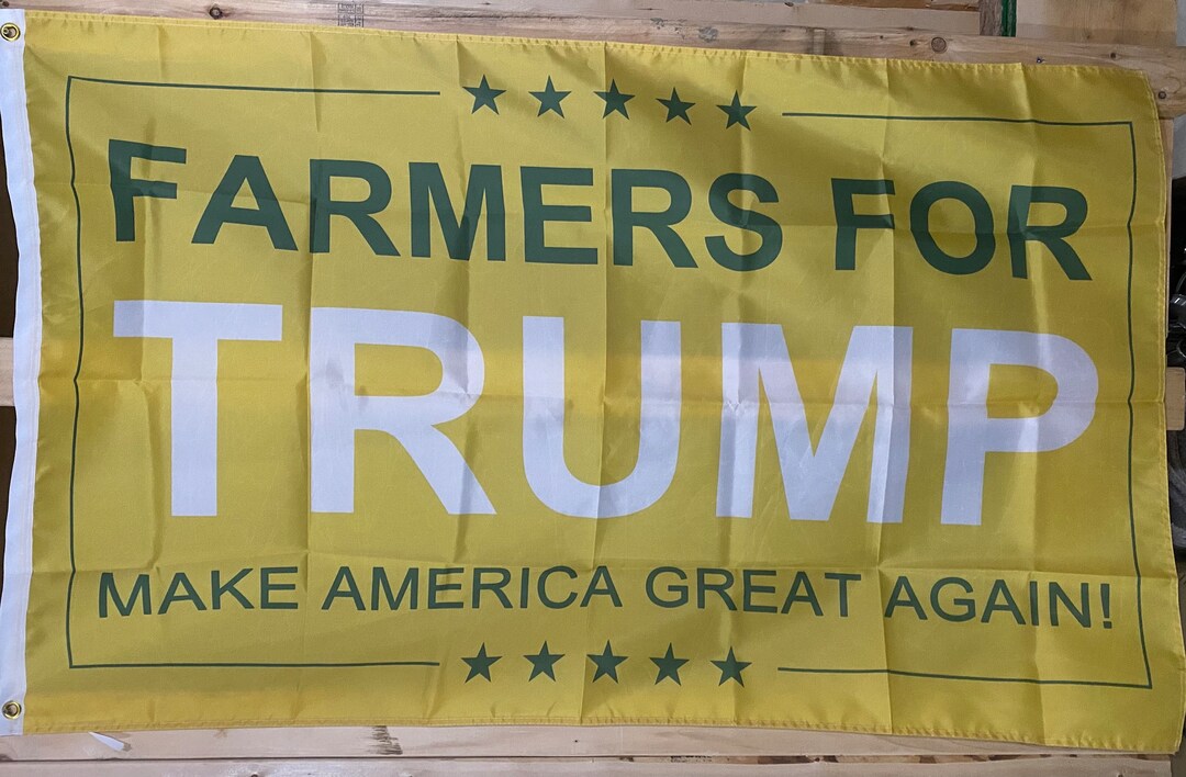 Donald Trump Flag FREE USA SHIP Farmers for Trump President Republican ...