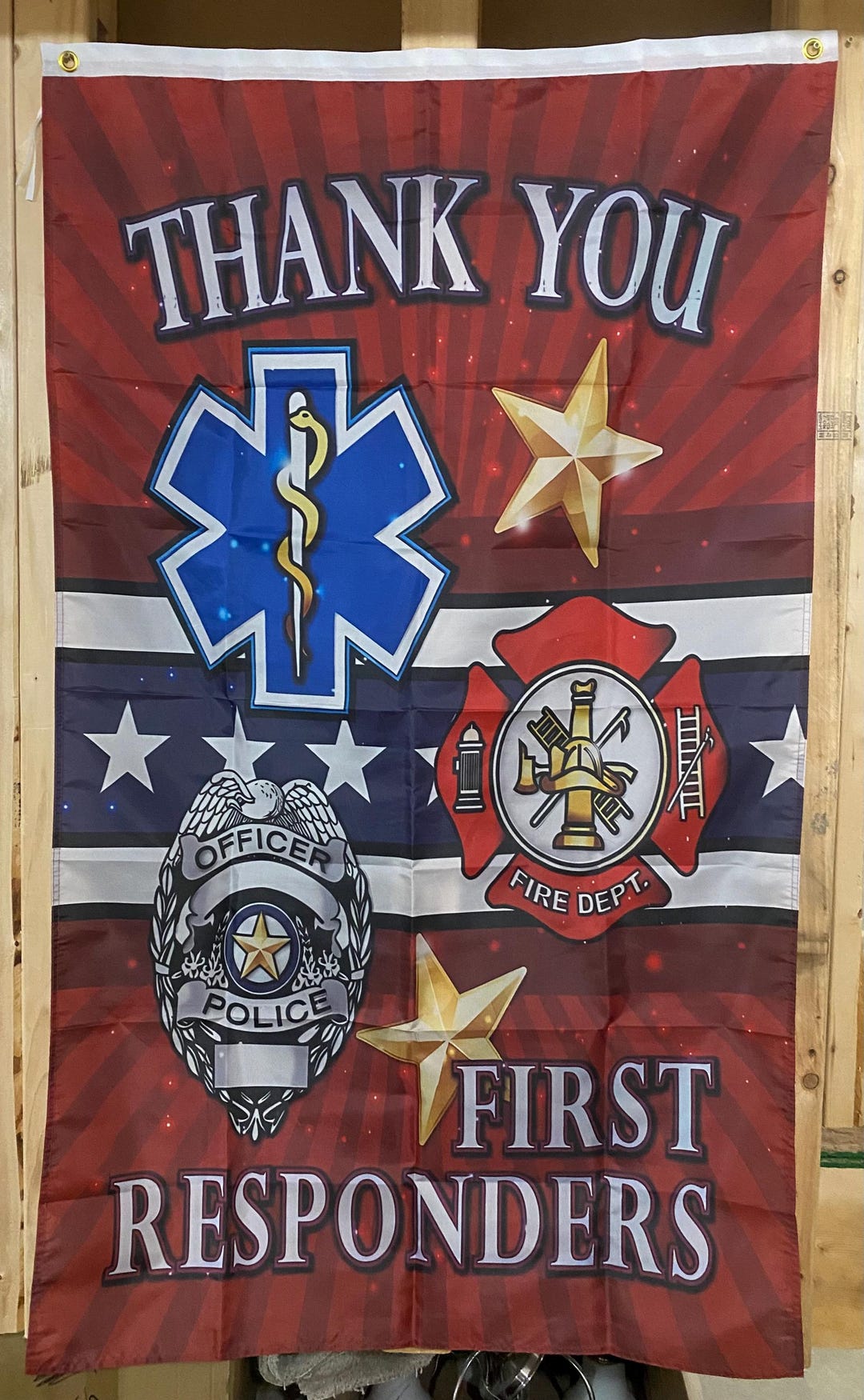EMS Paramedic Firefighter Police First Responder Flag FREE Usa SHIP ...
