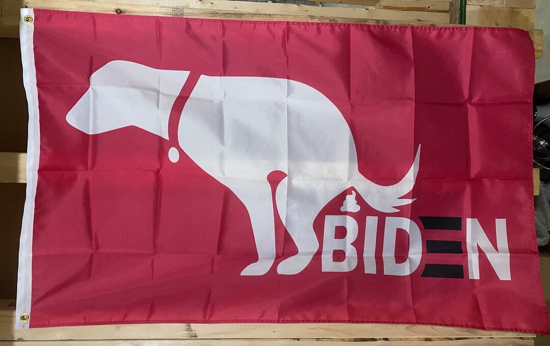 Joe Biden Sucks Dog Poop Flag FREE USA SHIP Dump Joe Donald Trump ...