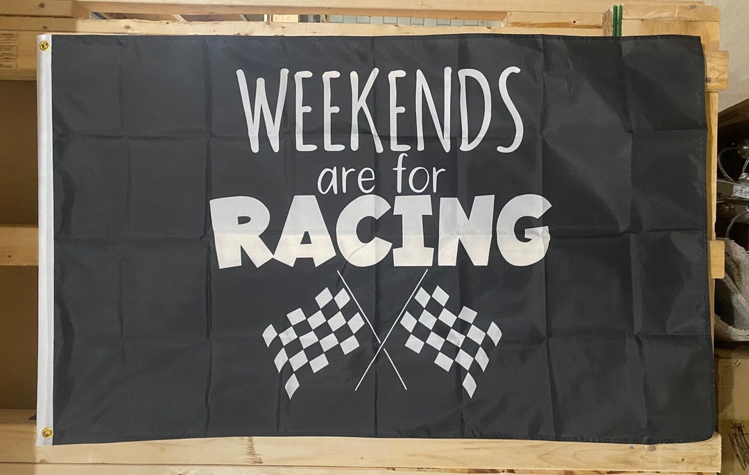 Weekends Are for Racing Flag FREE USA SHIP Dirt Track Sprintcars ...