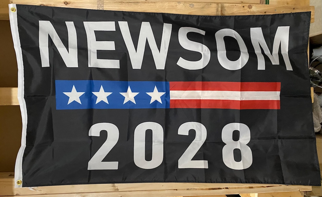 Gavin Newsom 2028 Flag FREE USA SHIPPING President Cali Election Vote ...