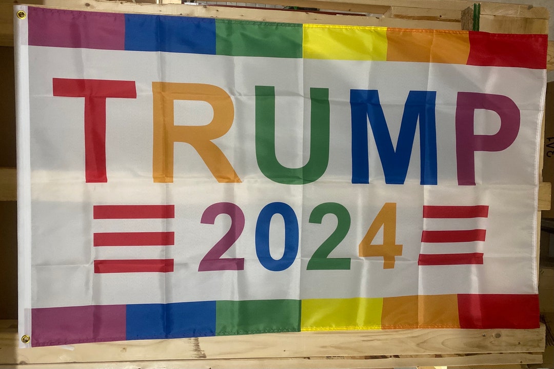 Donald Trump Pride 2024 Flag FREE SHIPPING President LGBTQ Republican ...