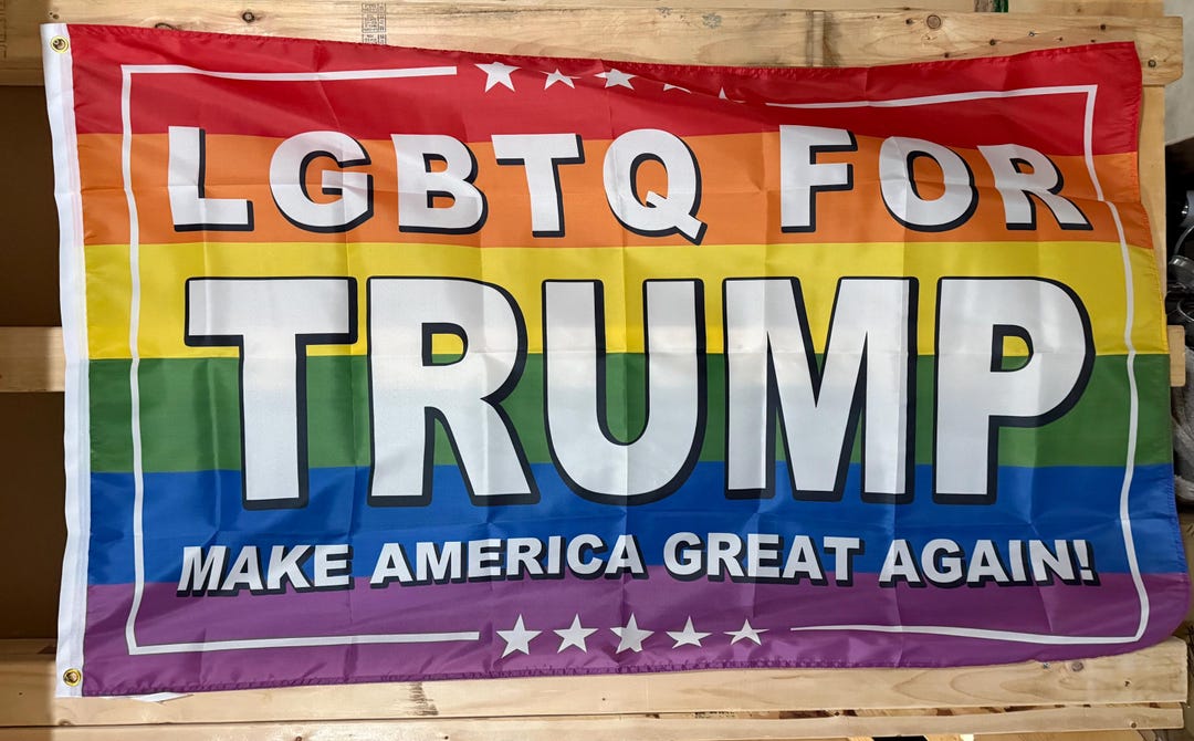 Donald Trump Pride Flag FREE SHIPPING President LGBTQ+ Republican Maga ...