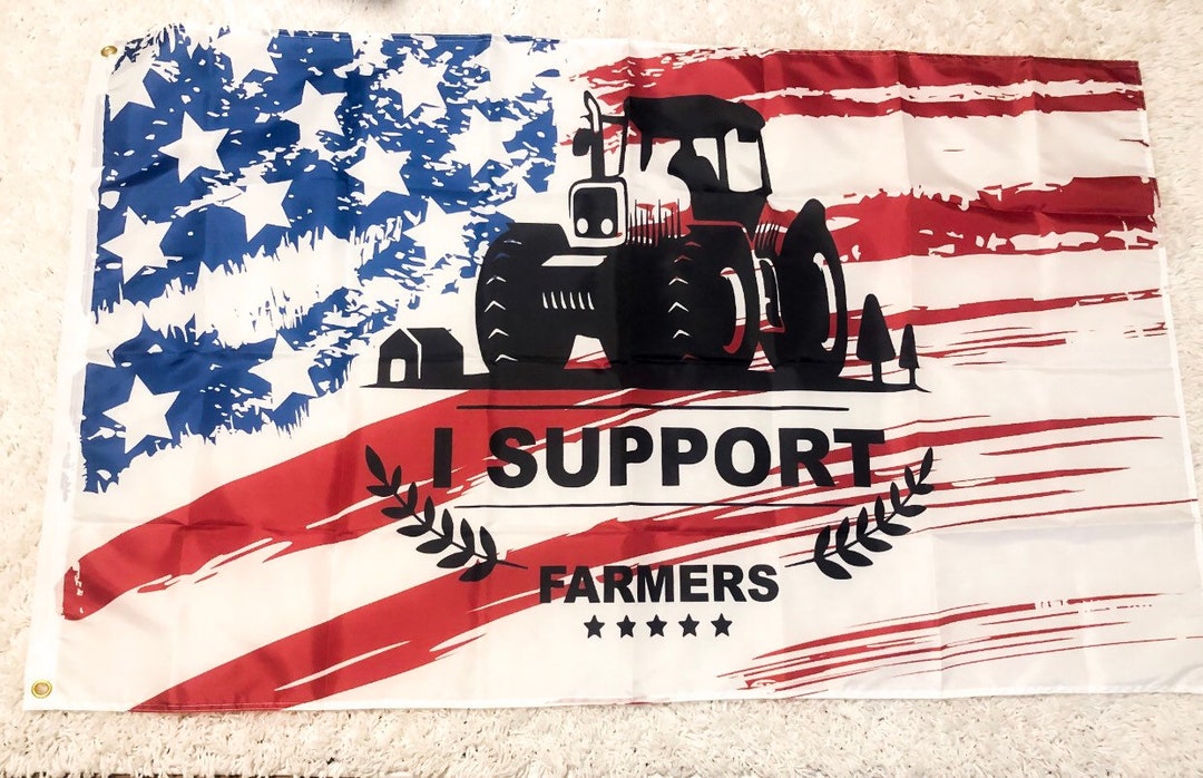 Flag. 3x5’ I Support Farmers Farm Country Tractor USA America Sign ...