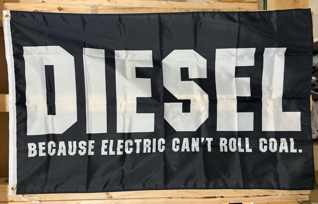 Turbo Diesel Flag FREE USA SHIP Roll Coal Mechanic Garage Wrench Grease ...
