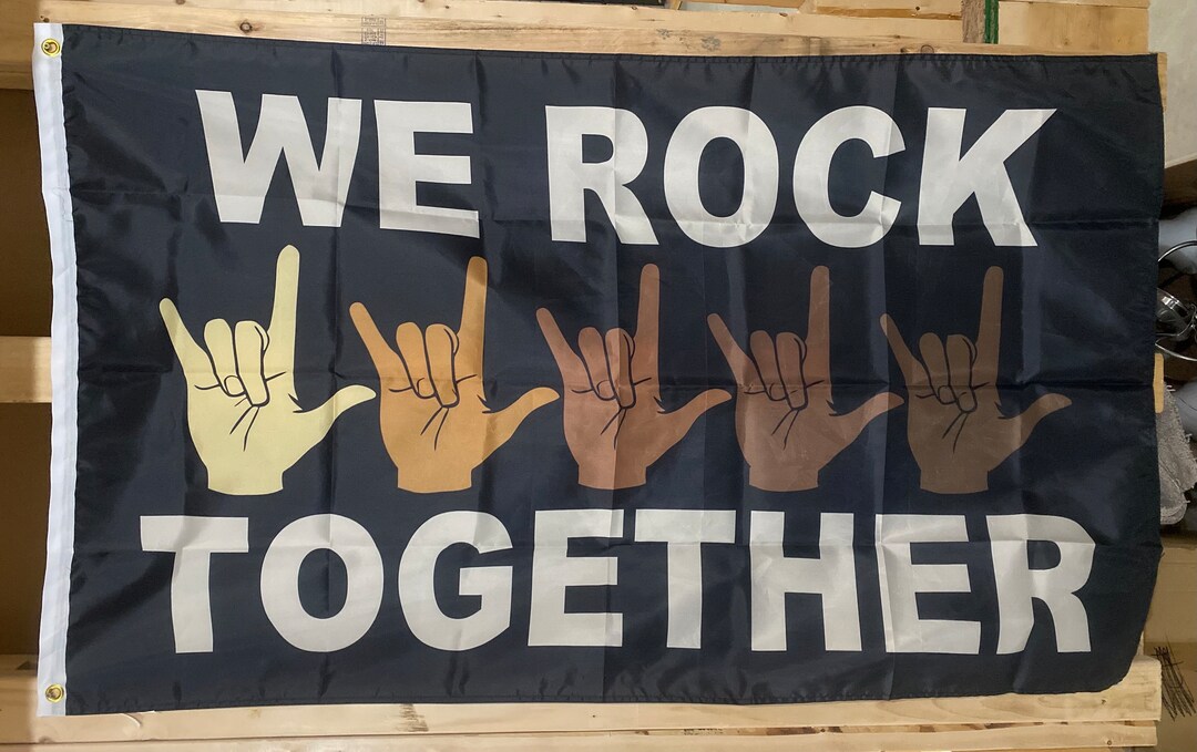 We Rock Together Flag FREE SHIPPING Equality Race Religion Human Rights ...