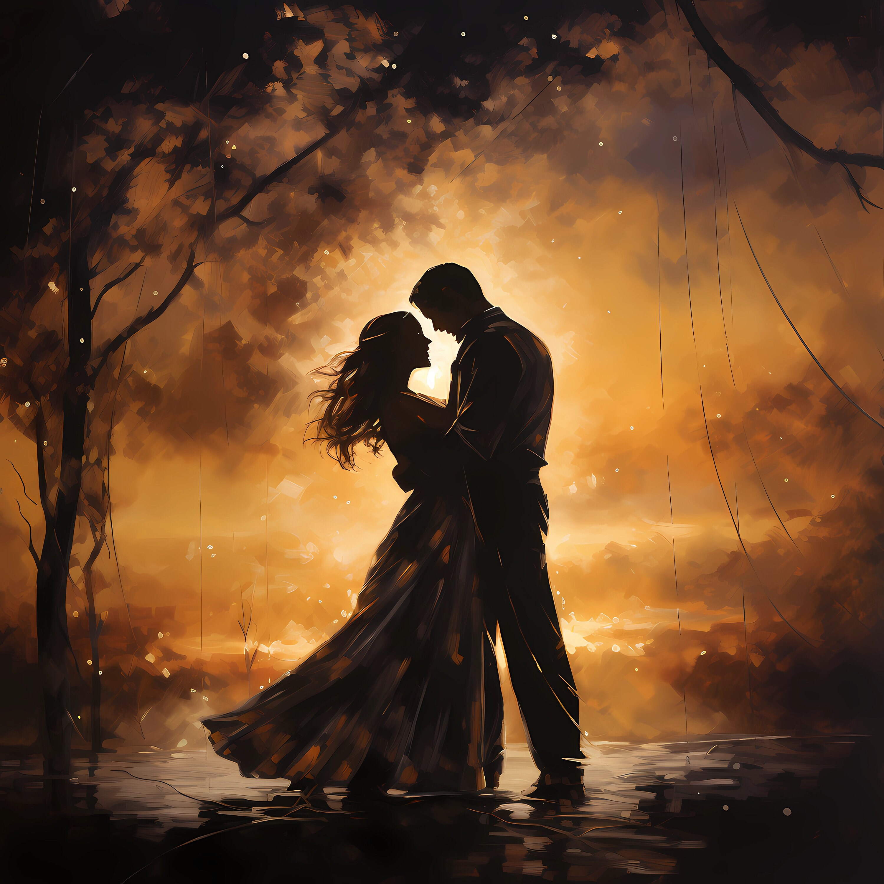 Moonlit Embrace A Valentine's Day Celebration Digital Download Art ...