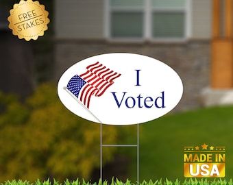 I Voted Sign - Etsy