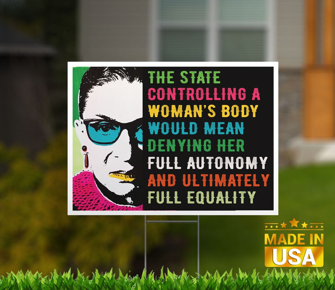 RBG - Full Equality "bold" Edition - Double Sided Corrugated Yard Sign ...