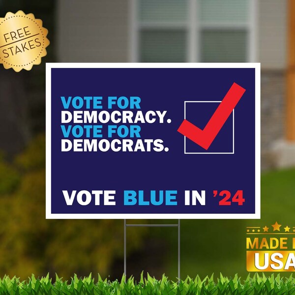 Democracy 2024 Sign - Etsy