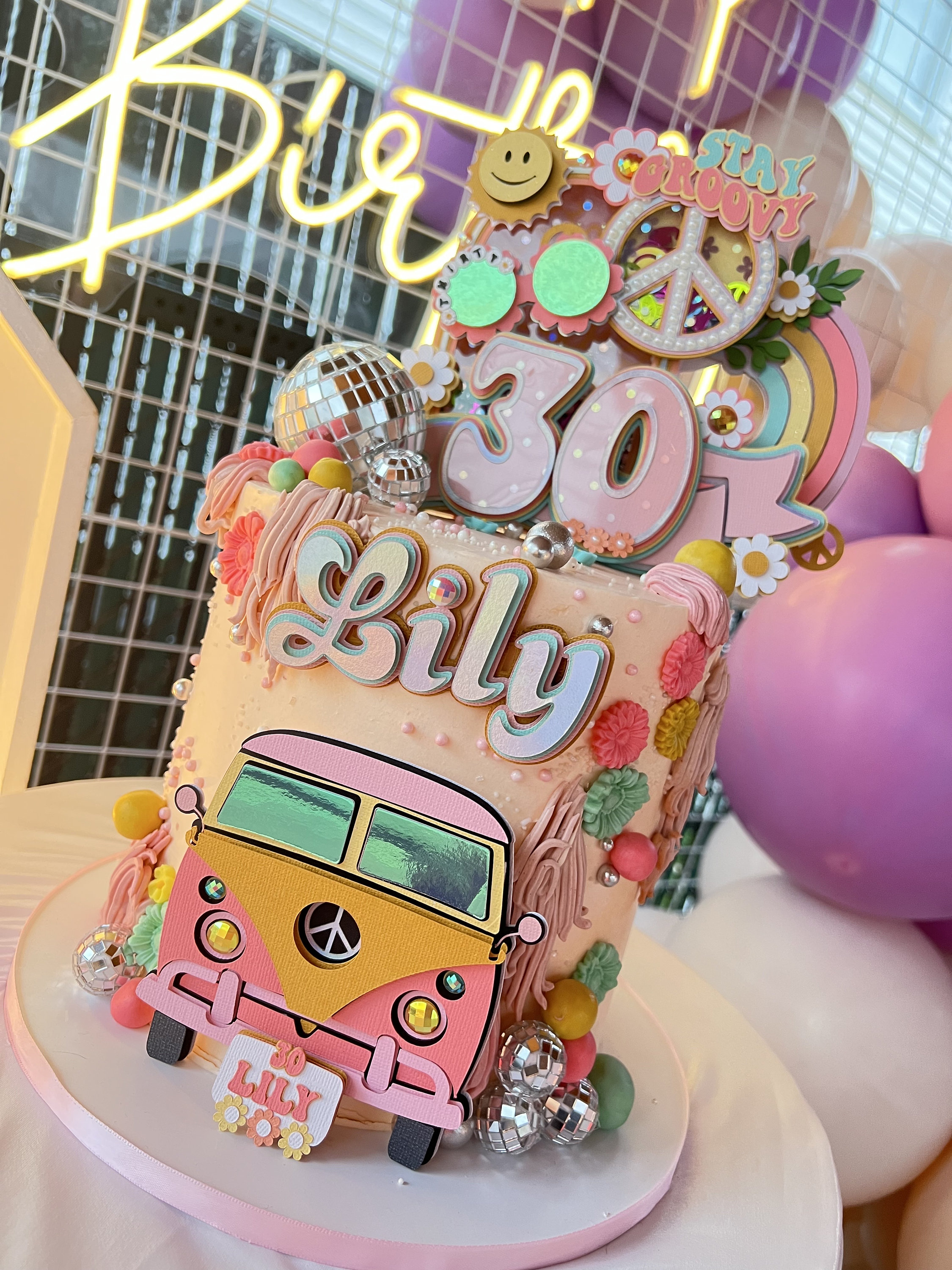 Groovy Cake Topper, Groovy Daisy Birthday, Groovy Birthday, Groovy ...