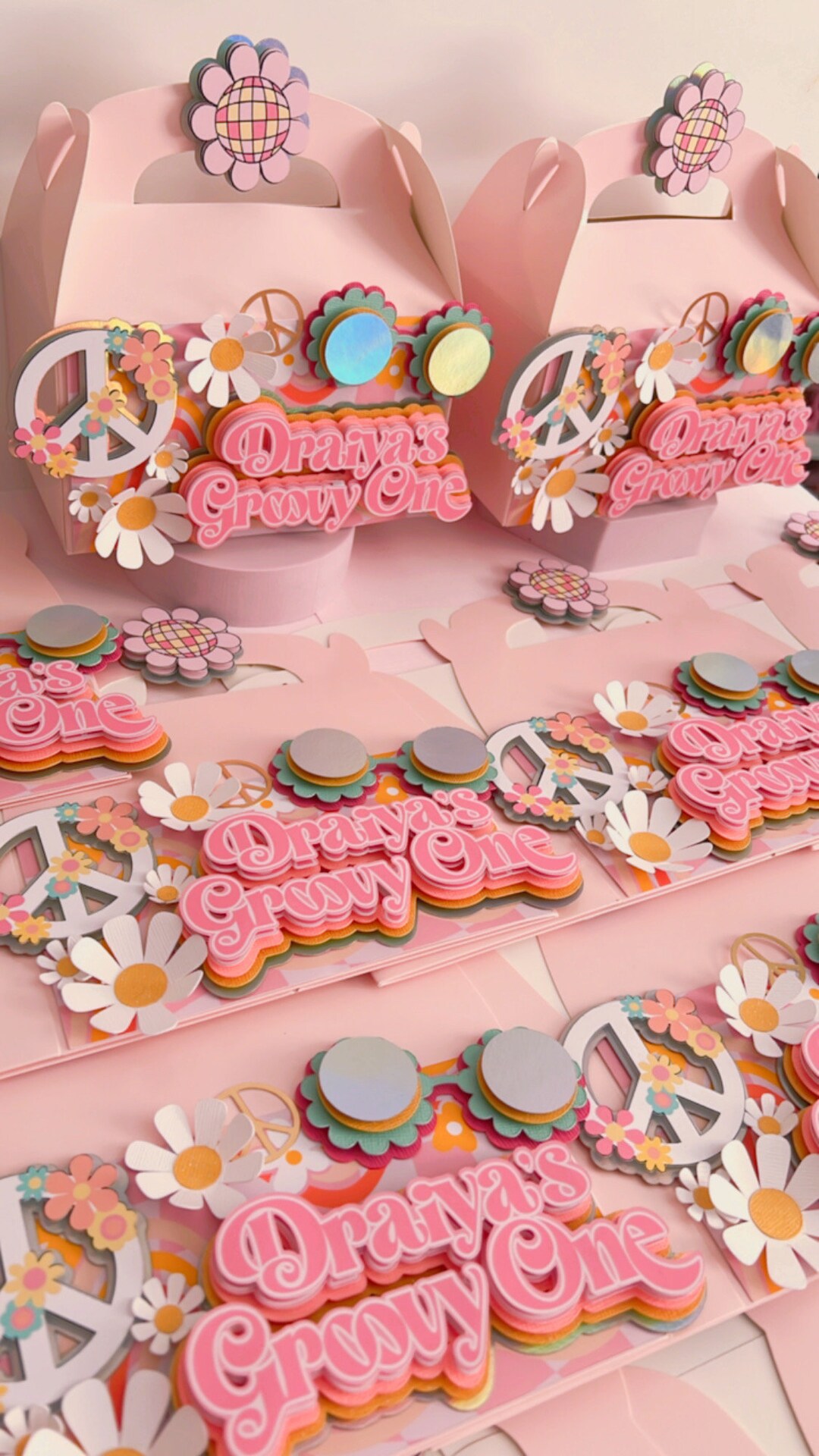 Groovy Favor Boxes | Disco Favor Boxes | Daisies Favor Boxes | Two ...