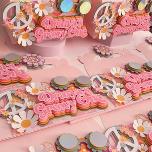 Groovy Favor Boxes Disco Favor Boxes Daisies Favor Boxes Two Groovy ...