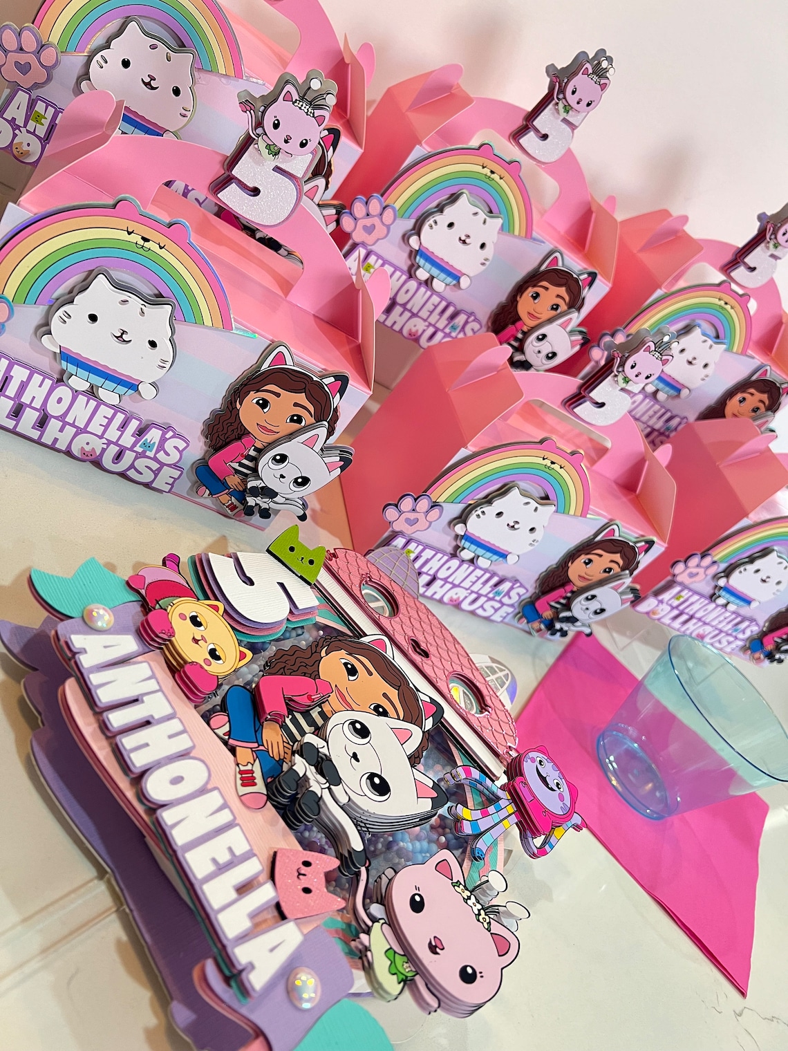 Doll Favor Boxes, Gable Box, Dollie Favor Box Birthday, Kitty Favor Box ...