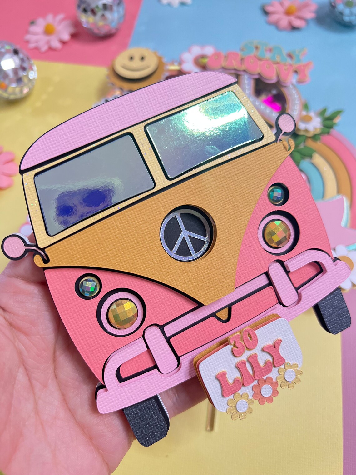 Groovy Cake Topper, Groovy Daisy Birthday, Groovy Birthday, Groovy ...