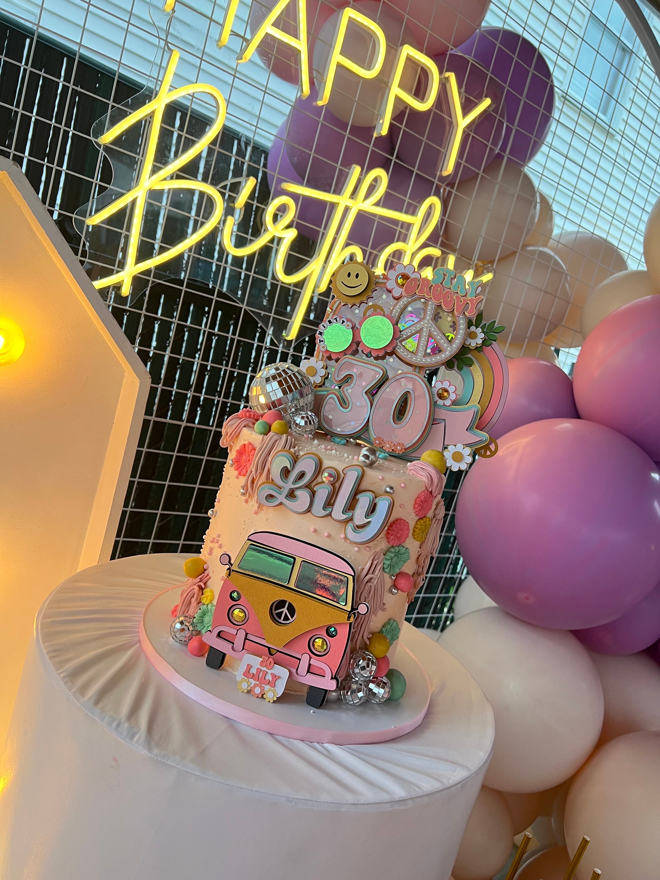 Groovy Cake Topper, Groovy Daisy Birthday, Groovy Birthday, Groovy ...