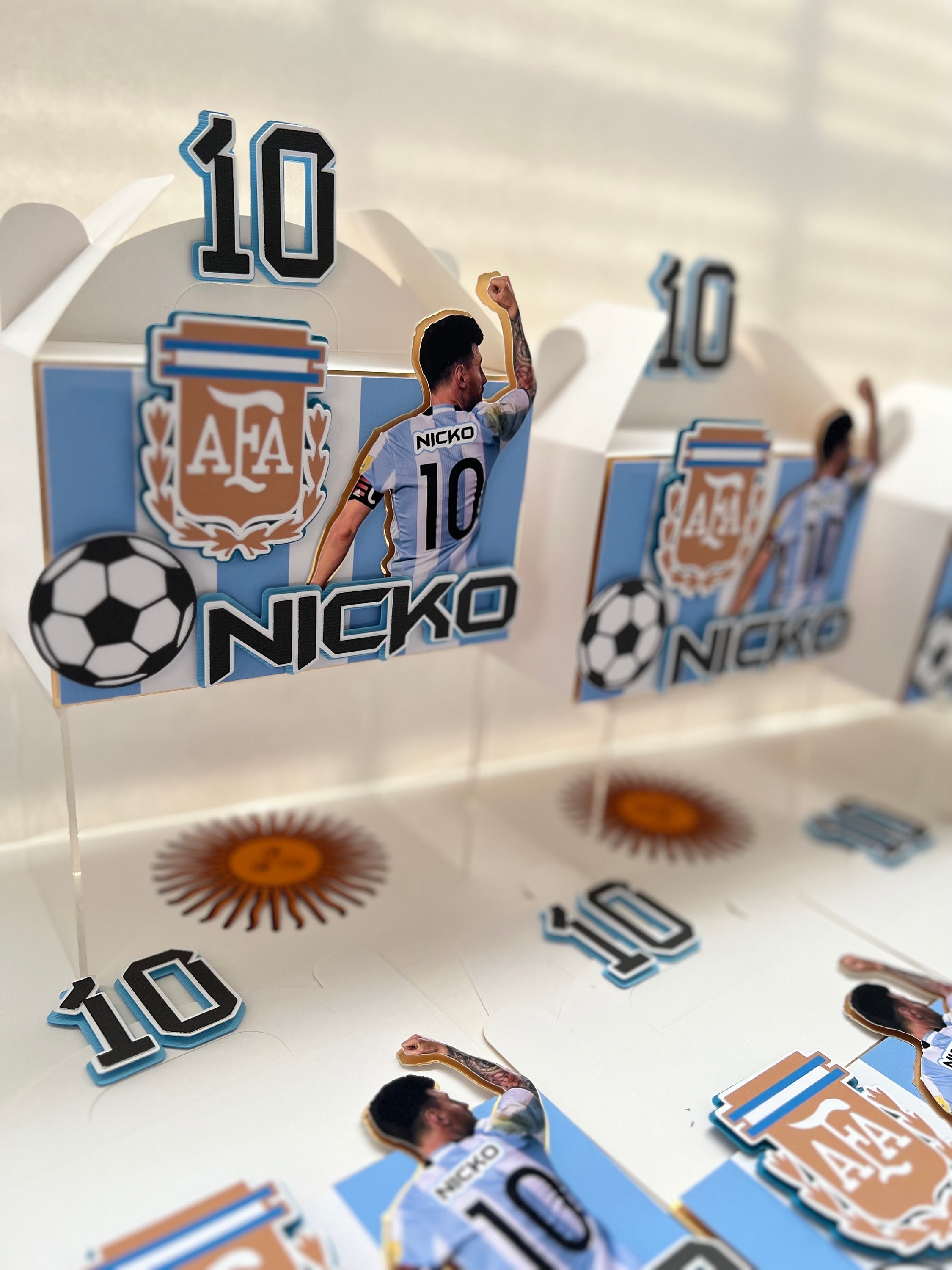 Messi Favor Boxes, Messi Gable Box, Messi Birthday /argentina Birthday ...