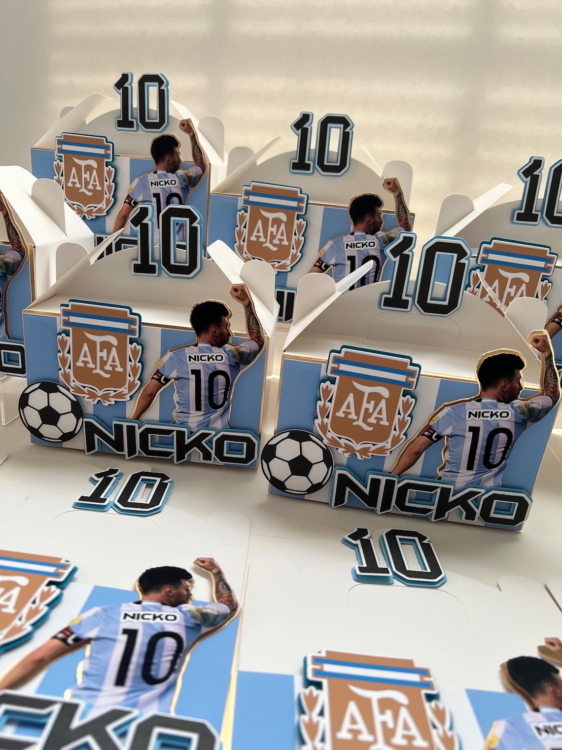 Messi Favor Boxes, Messi Gable Box, Messi Birthday /argentina Birthday ...