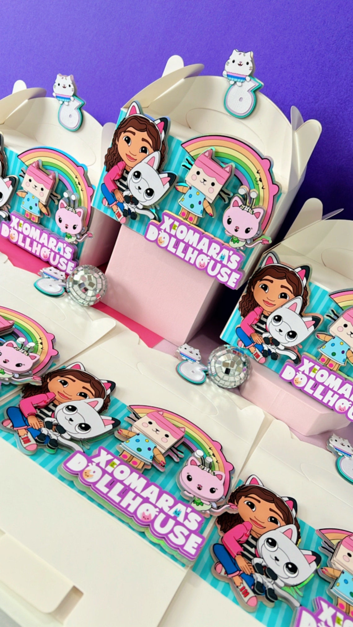 Gabby Dollhouse Favor Boxes, Gable Box, Dollie Favor Box Birthday ...