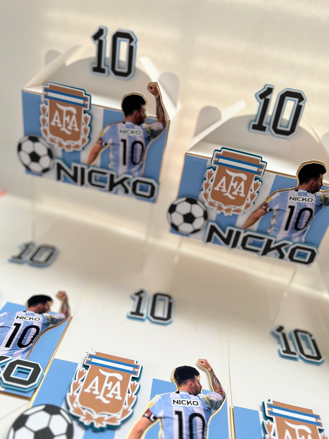 Messi Favor Boxes, Messi Gable Box, Messi Birthday /argentina Birthday ...
