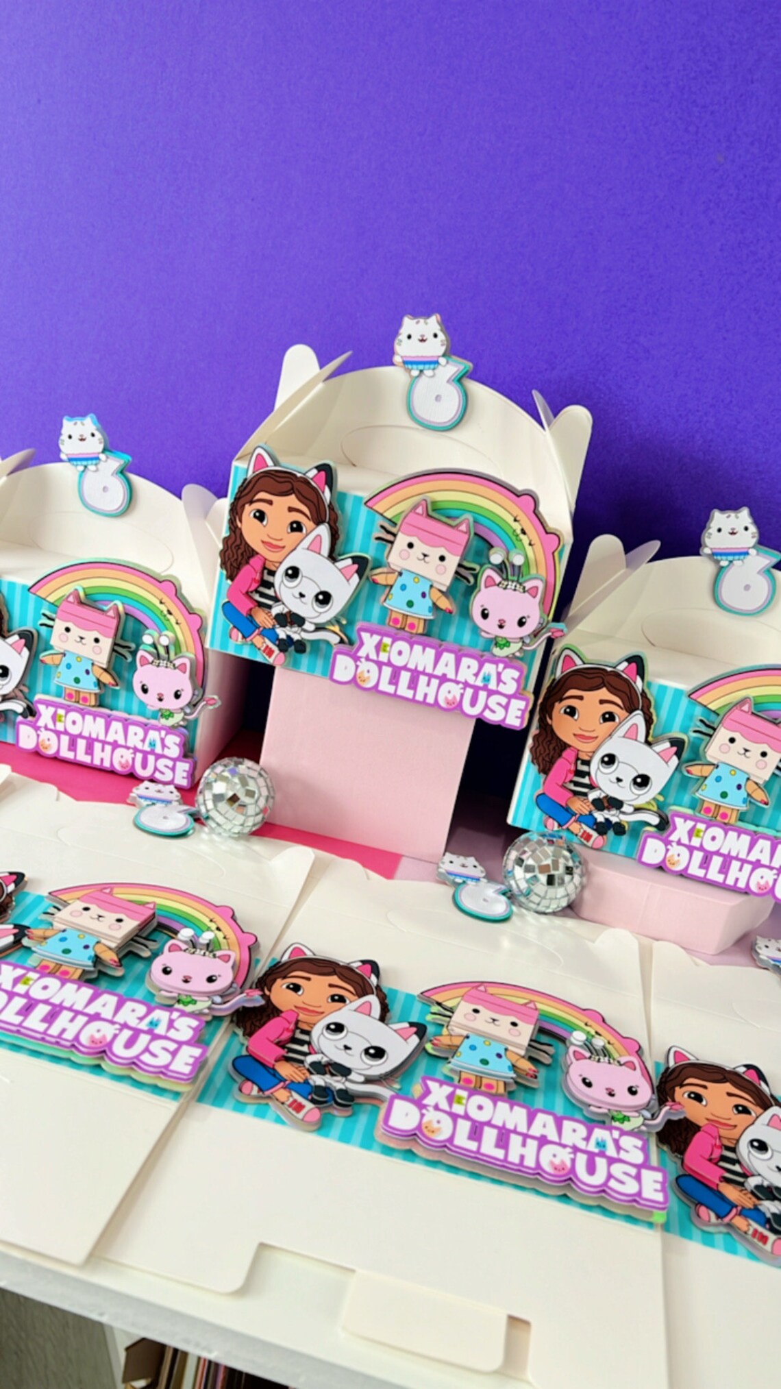 Gabby Dollhouse Favor Boxes, Gable Box, Dollie Favor Box Birthday ...