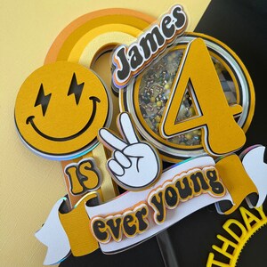 Four Ever Young Caketopper - 4 Ever Young Party - Four Boy Birthday ...