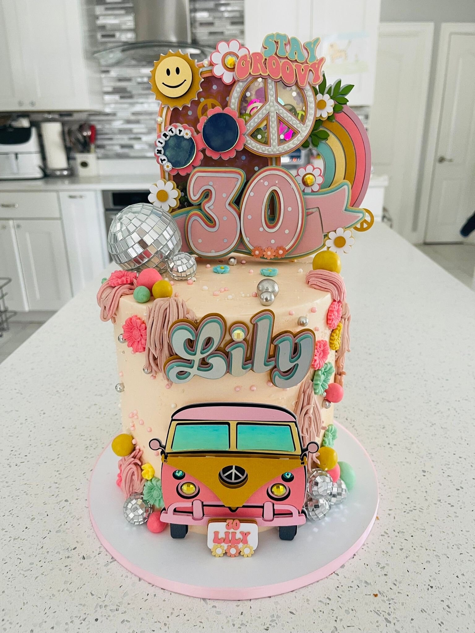 Groovy Cake Topper, Groovy Daisy Birthday, Groovy Birthday, Groovy ...