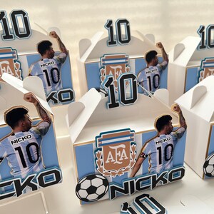 Messi Favor Boxes, Messi Gable Box, Messi Birthday /argentina Birthday ...